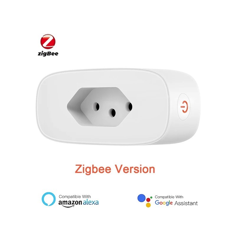 Tomada Inteligente ZigBee Tuya 16A Soquete sem fio Timing Plug 16A Mon